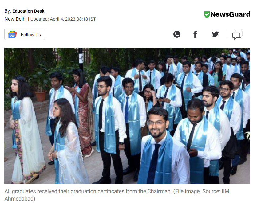 Over 590 students graduate from IIM Ahmedabad; 5 awarded gold medals | IIMA